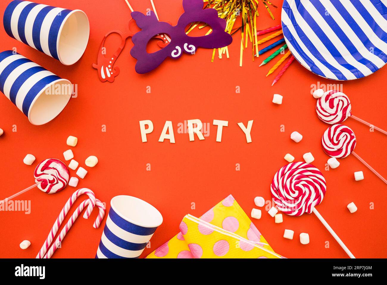 Party background with decorative items Stock Photo - Alamy
