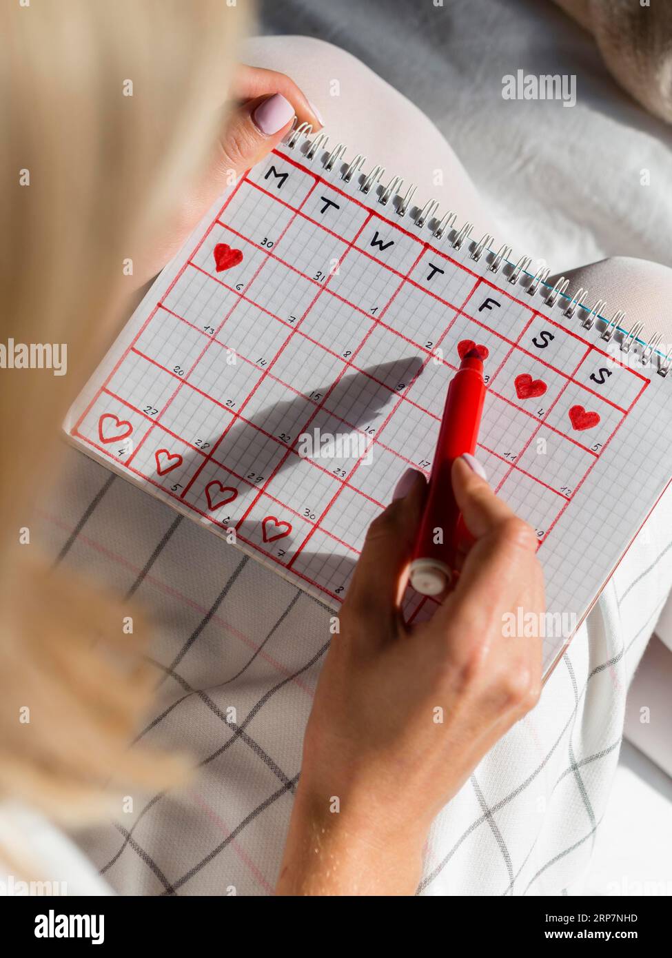 High view calendar period duration Stock Photo - Alamy