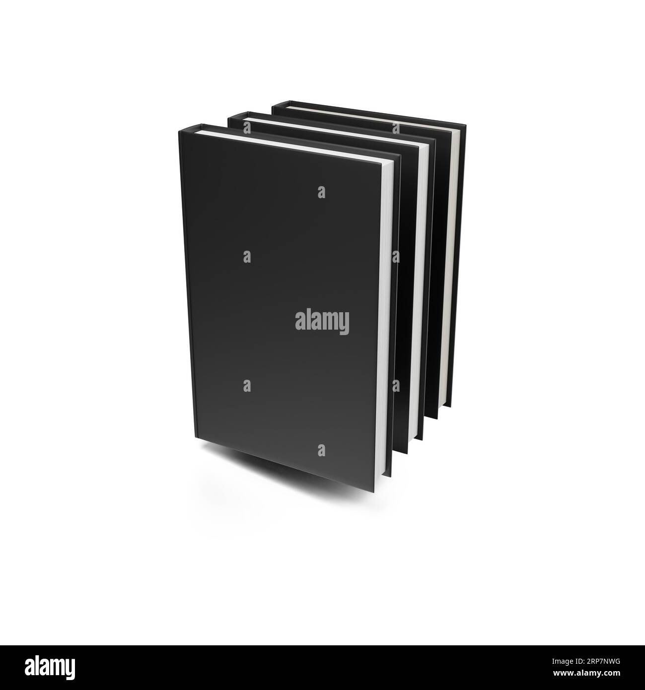 Blank mockup of 3 black books isolated on a white background Stock ...