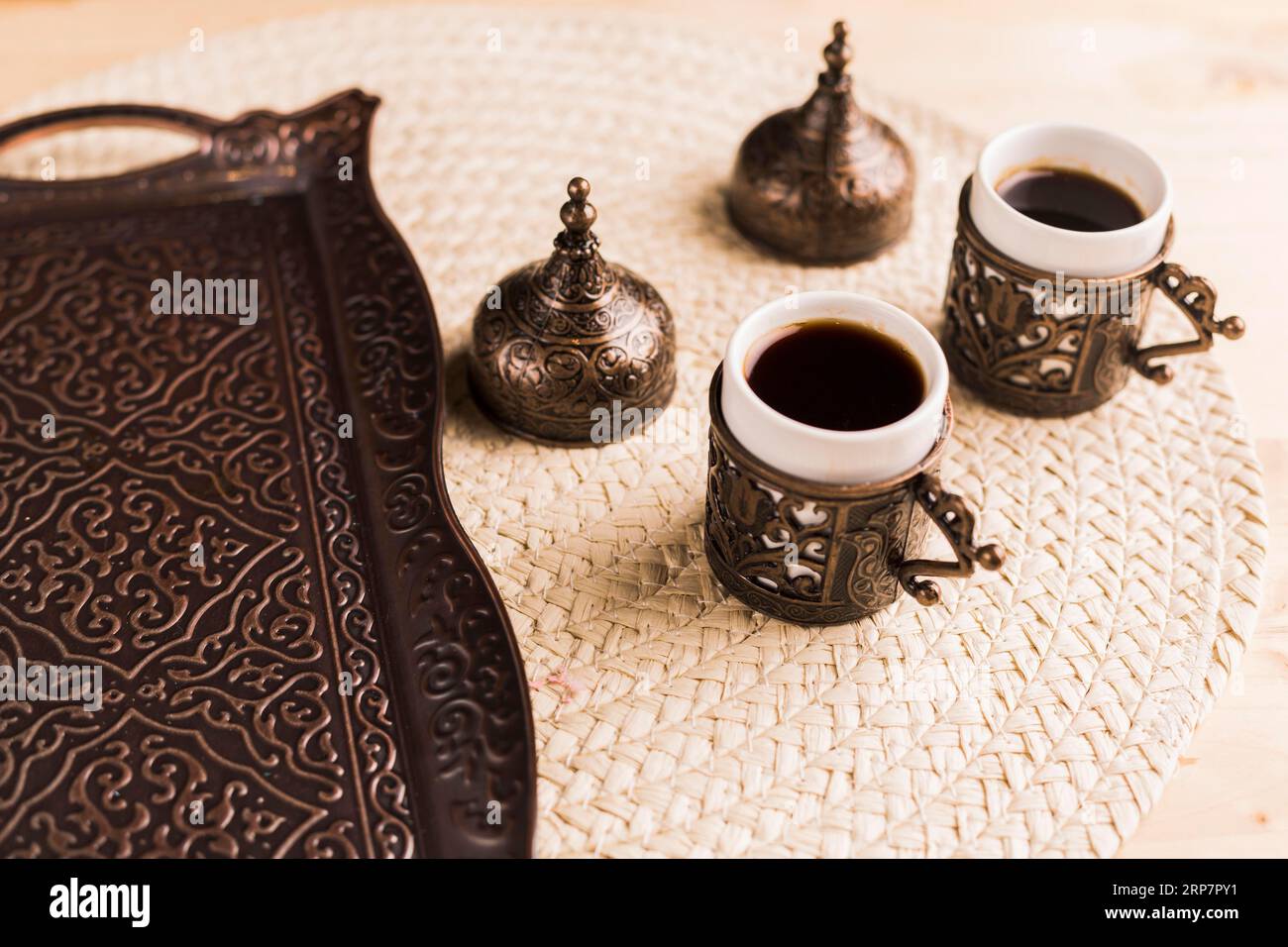 Traditional arabic coffee set hi-res stock photography and images - Alamy