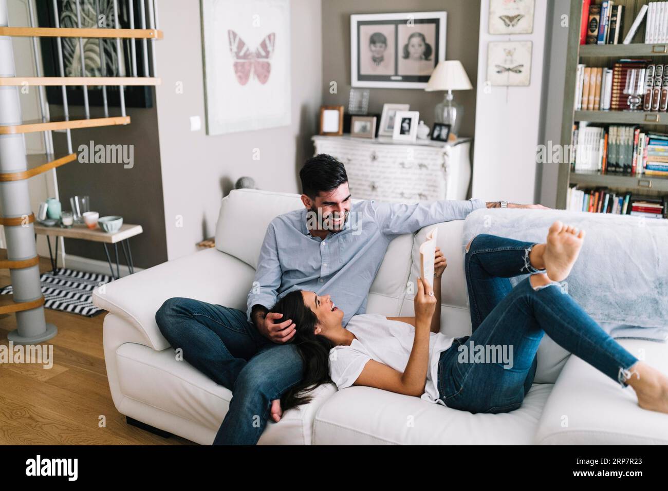 Woman sleeping lap hi-res stock photography and images - Alamy