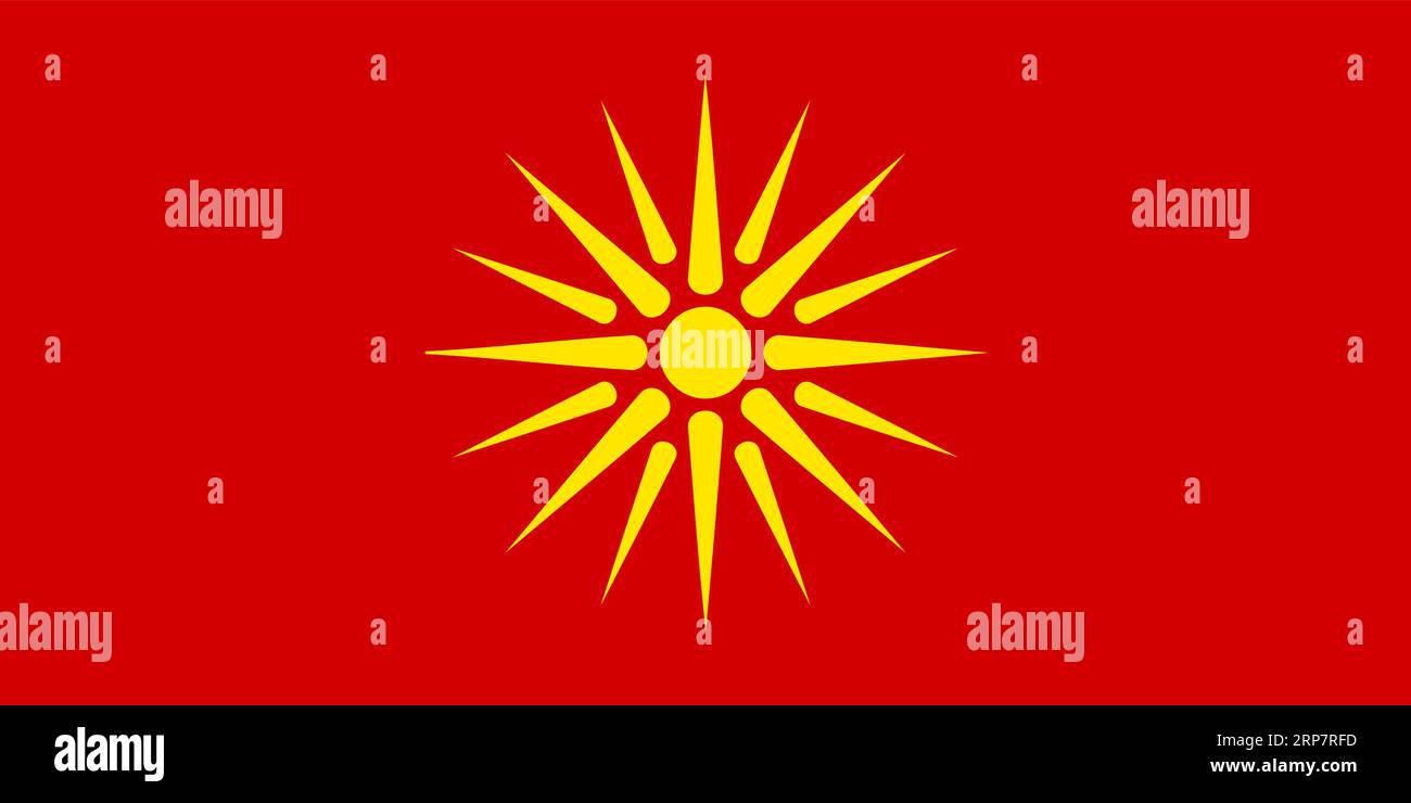 Macedonian flags Stock Vector Images - Alamy