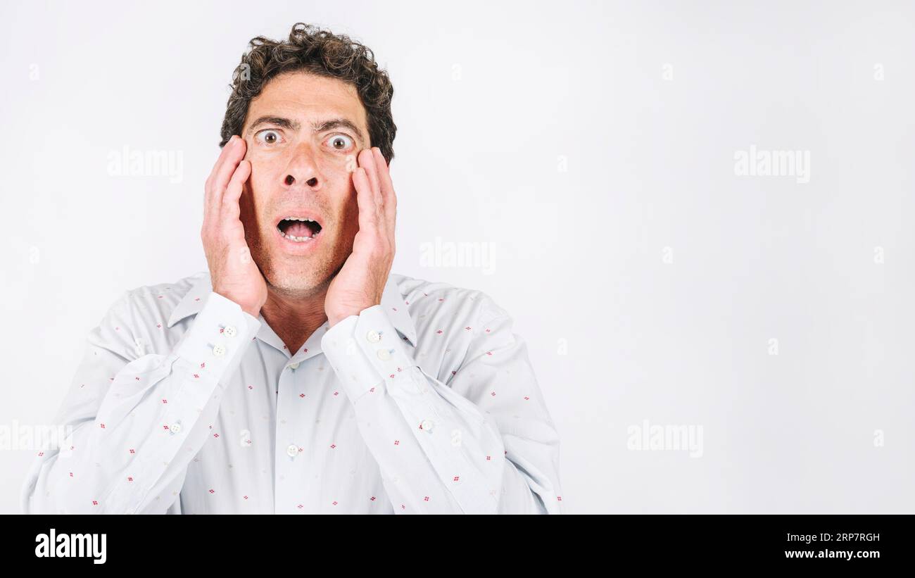 Fearful man hi-res stock photography and images - Alamy