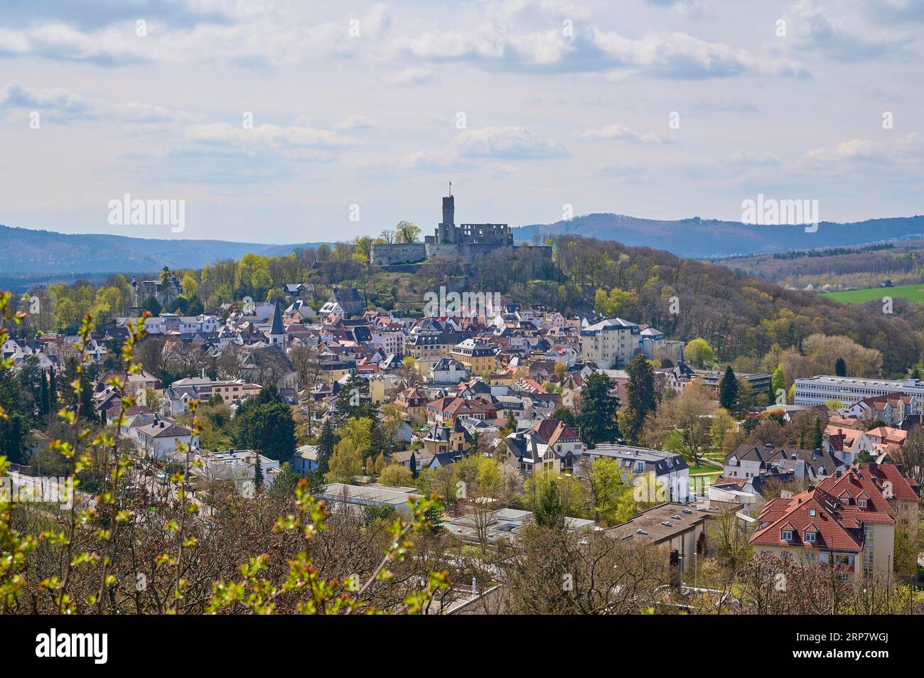 Koenigstein Castle, Clouds, Spring, Koenigstein im Taunus, Taunus ...