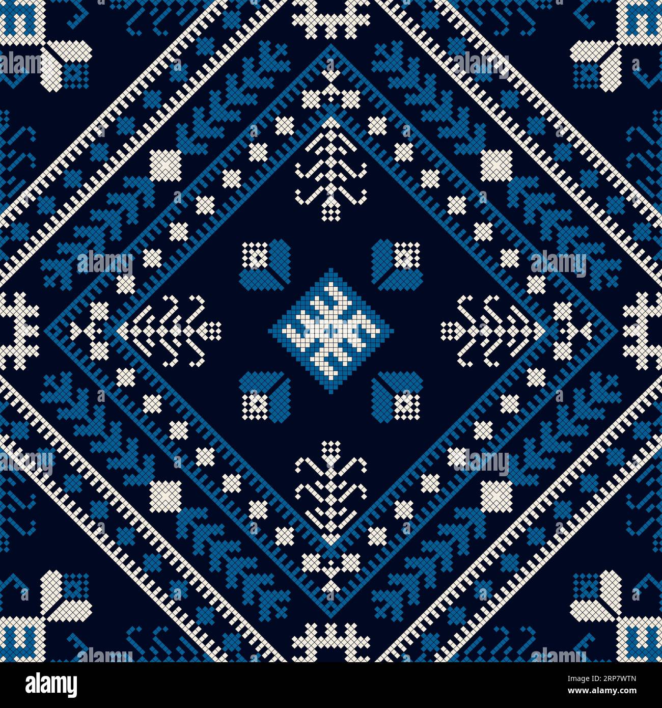 Traditional Latvian embroidery seamless pattern, vector illustration ...