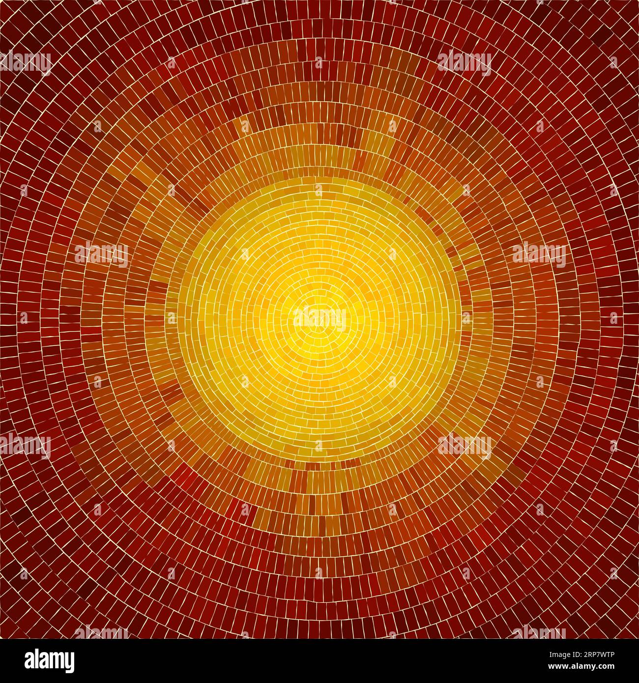 Sun mosaic, graphic art vector illustration Stock Photo - Alamy