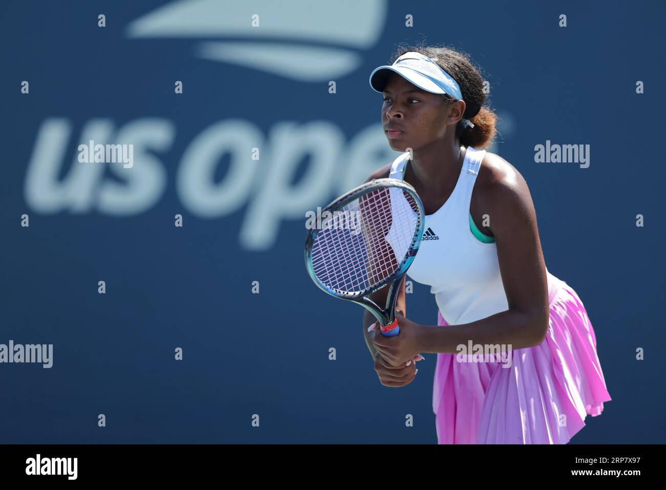 Christasha McNeil in action during a junior girls' singles match at the ...