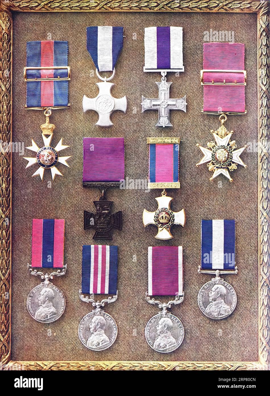War decorations from the British Empire, 1917, France Stock Photo - Alamy