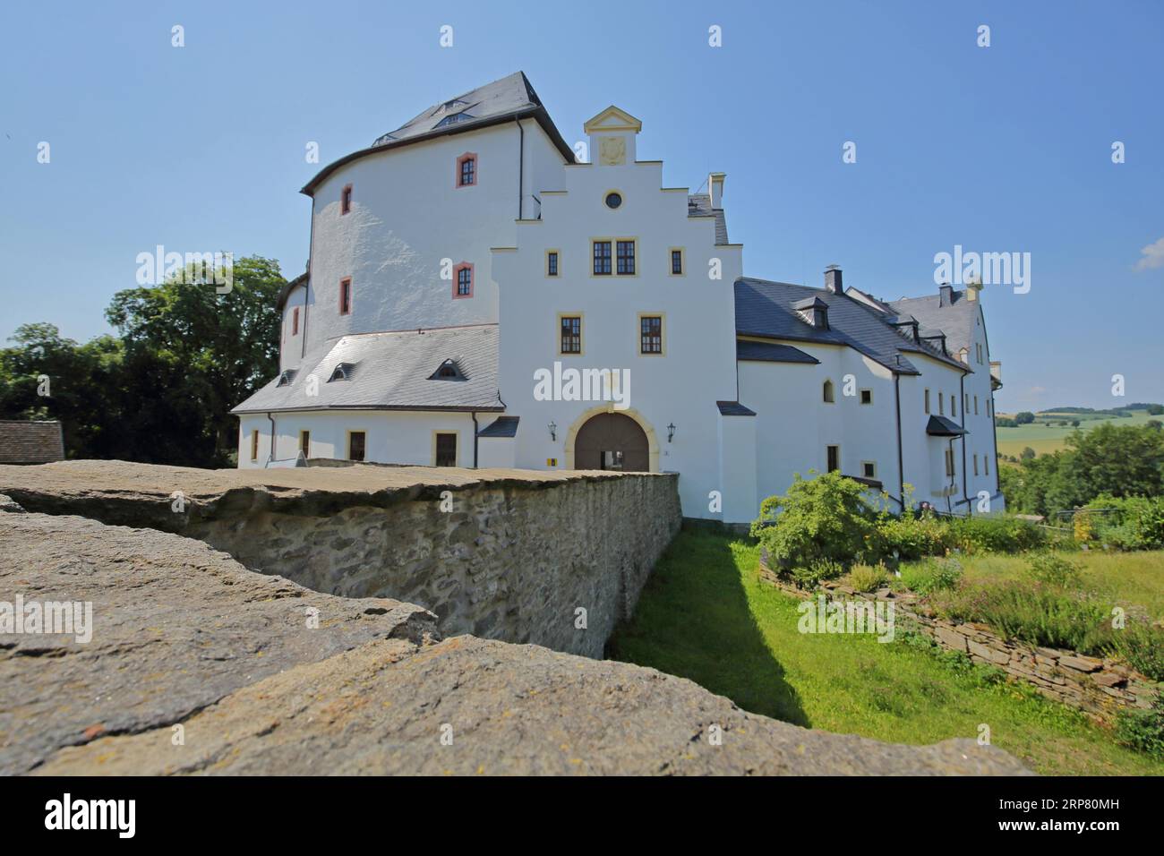 Medieval castle, Wolkenstein, Erzgebirge, Saxony, Germany Stock Photo ...