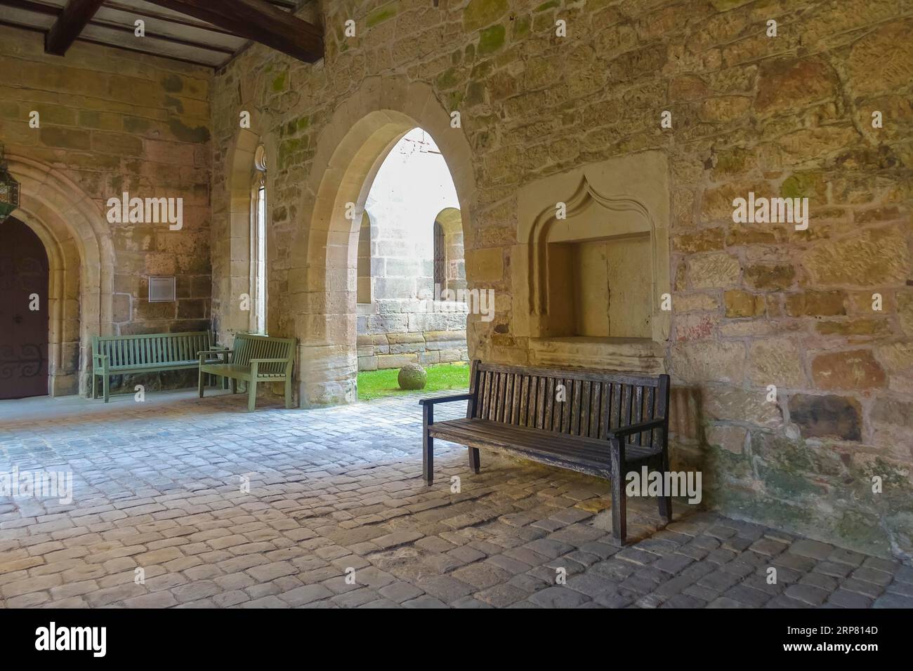 East passage, Bebenhausen Palace, historic building, architecture ...