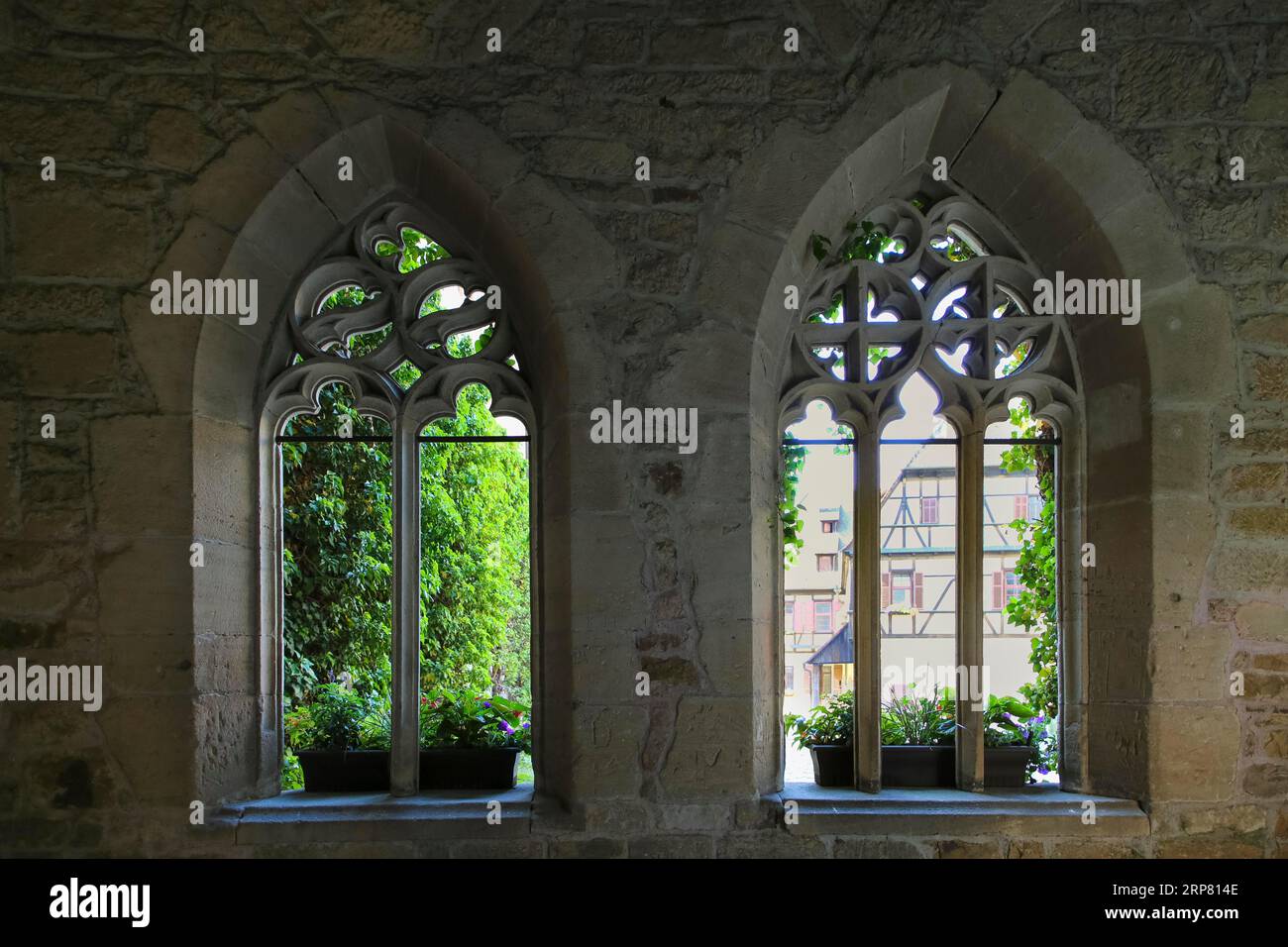 East passage, Bebenhausen Palace, historic building, architecture ...