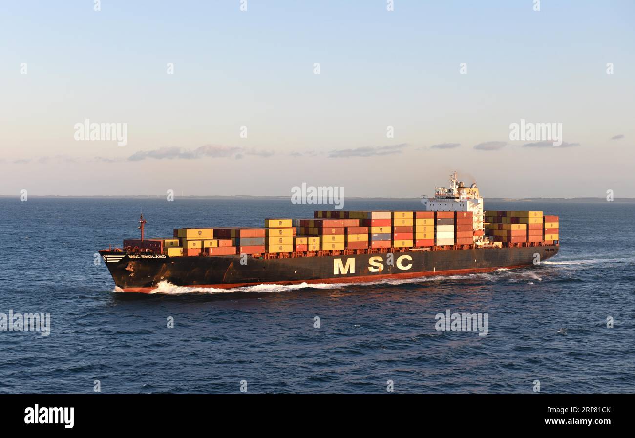 Container ship MSC England in the Baltic Sea, Germany Stock Photo - Alamy