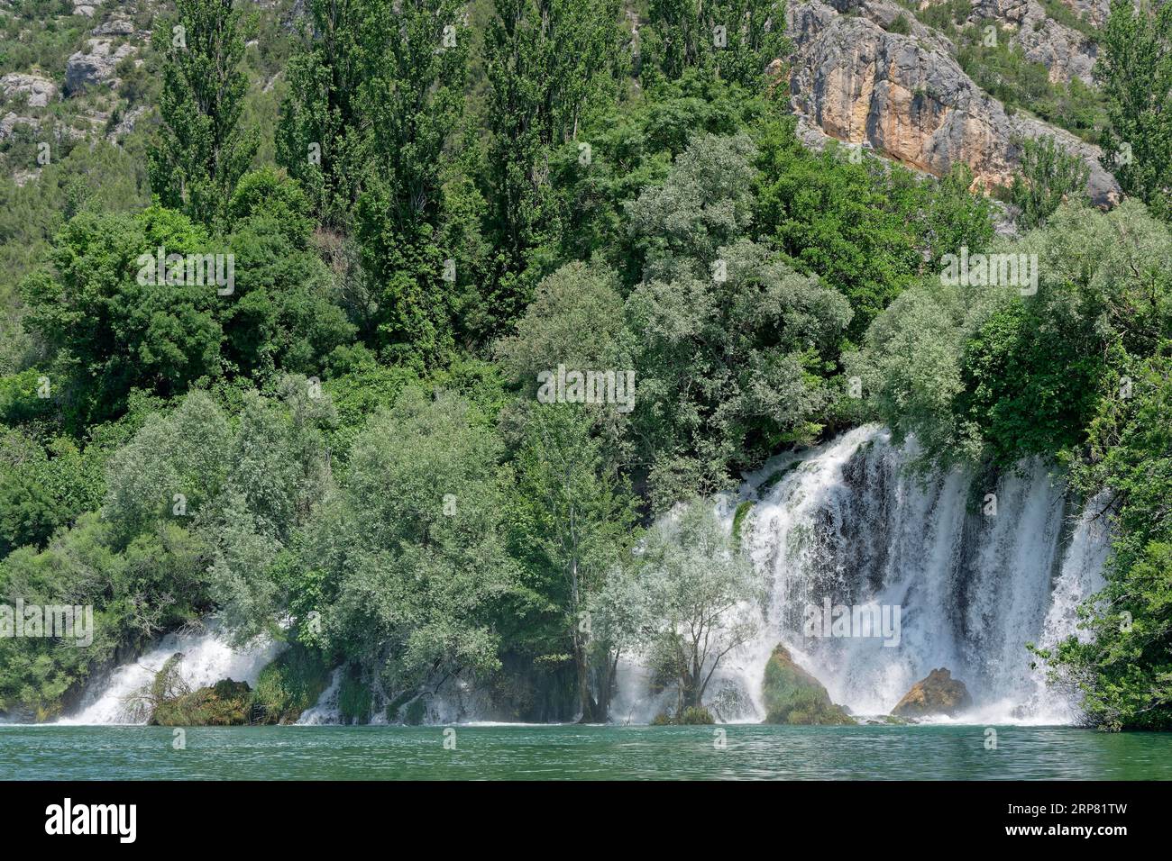 Roski Waterfall, Roski Slap, on the Krka River in the Krka National ...
