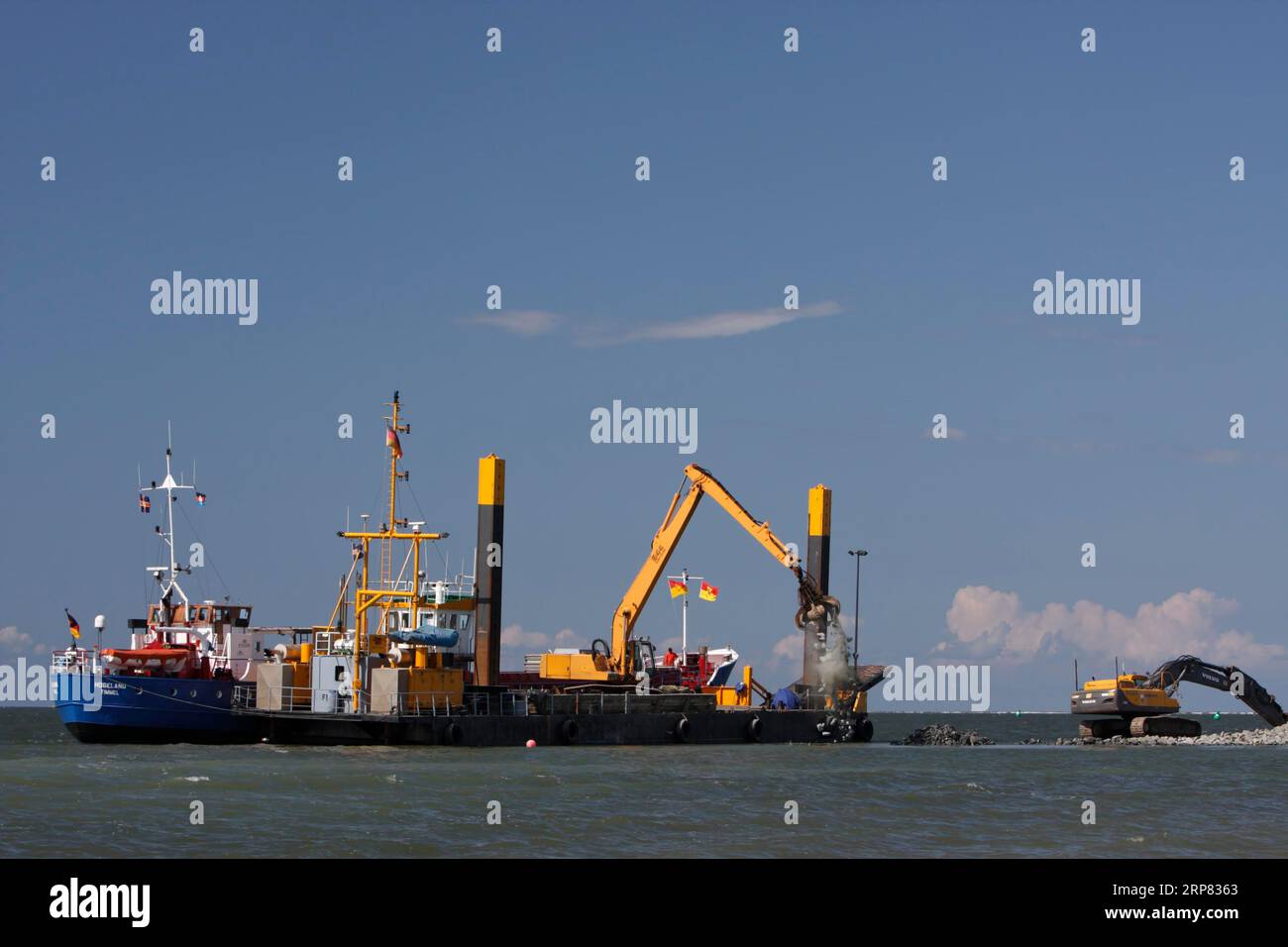 Construction measures on the uninhabited island of Minsener Oog in zone ...