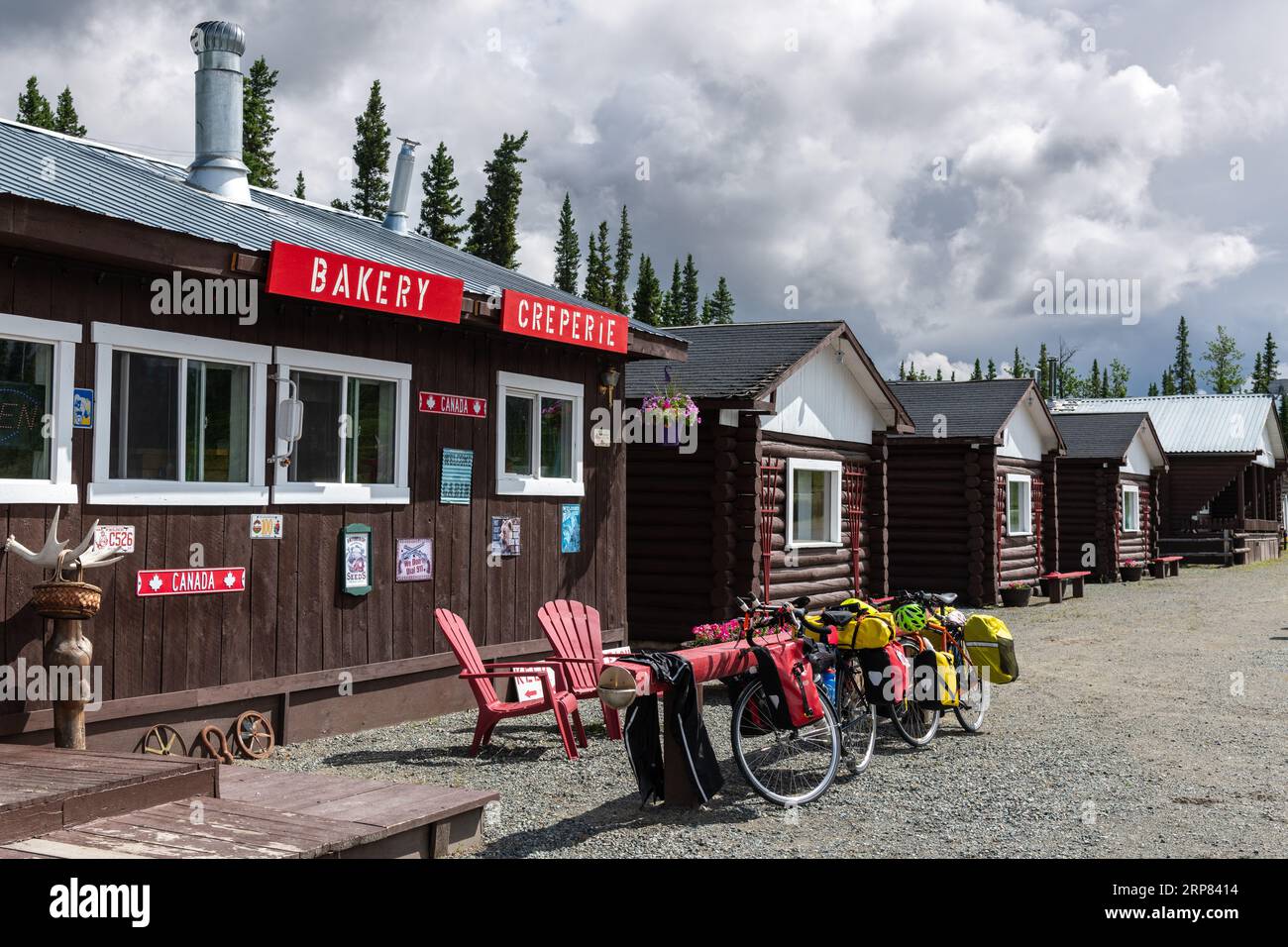The Pine Valley Lodge and Bakery a roadside stop in the remote boreal ...