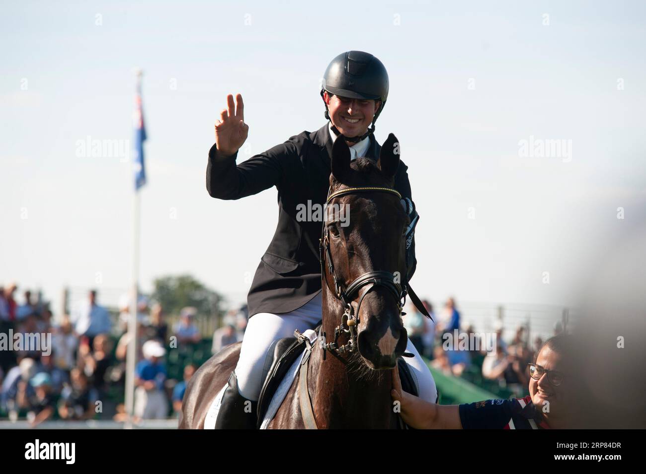 Stamford, UK. 3rd Sep, 2023. David Doel riding Galileo Nieumoed ...