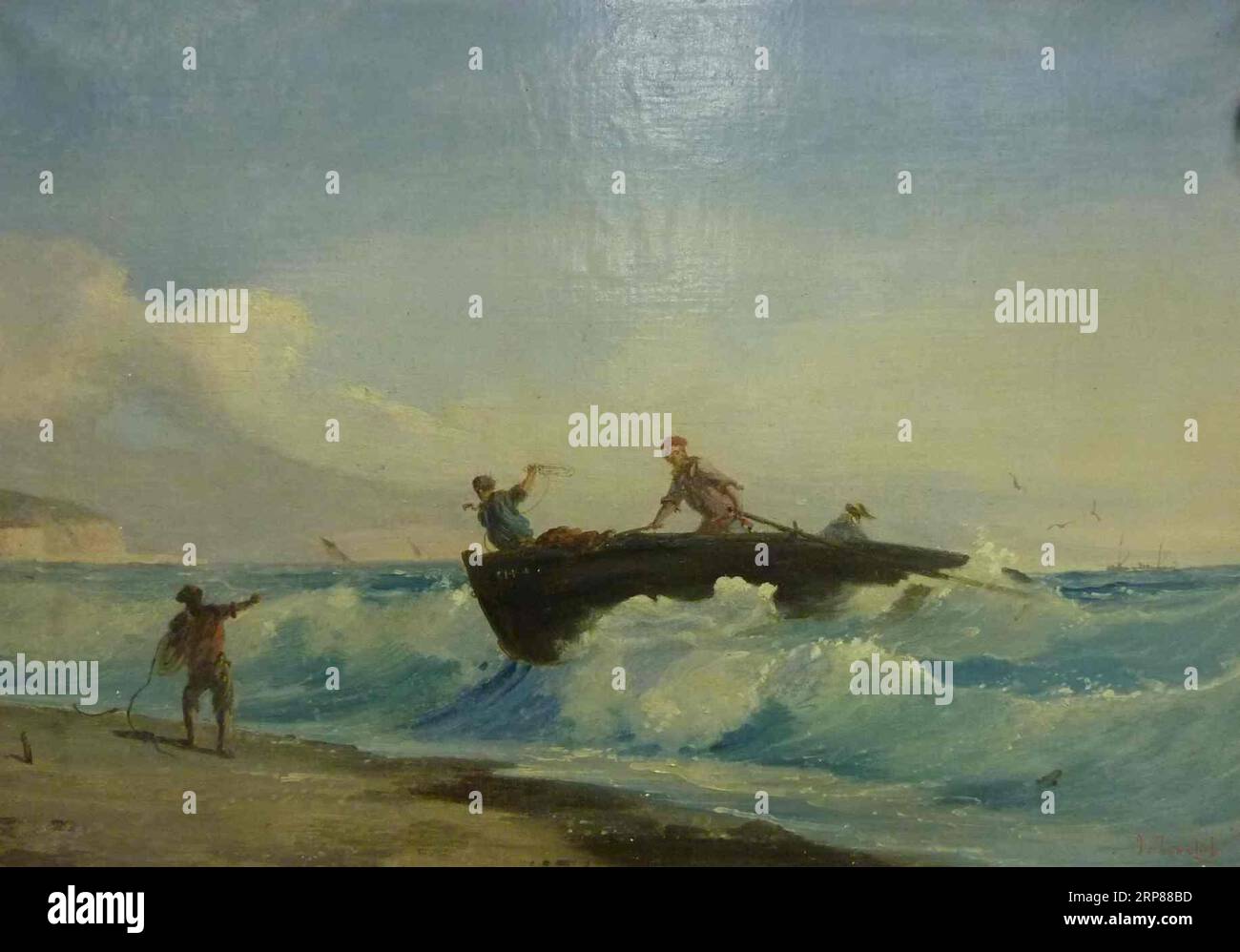 Retour de pêche 19th century by Dominique Trachel Stock Photo - Alamy