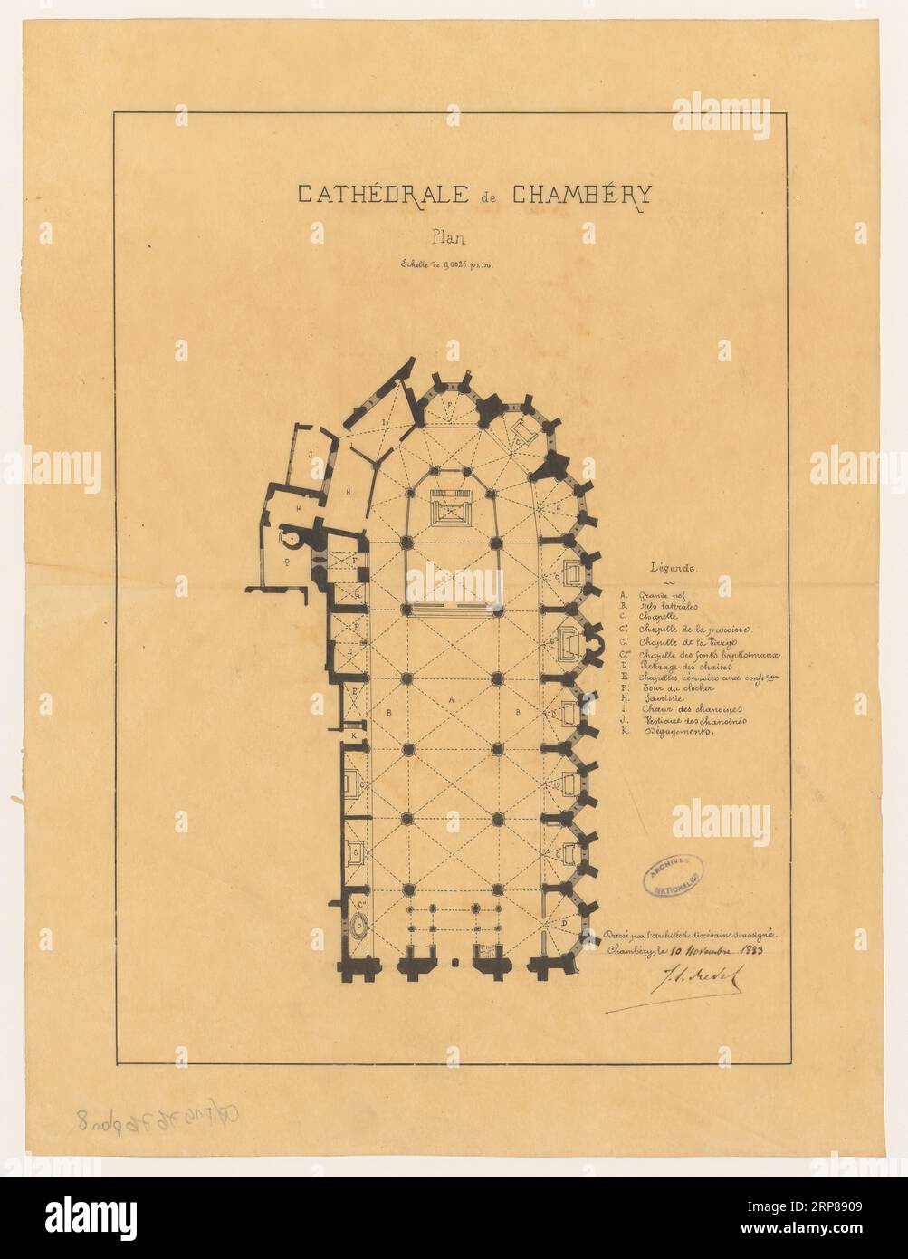 Plan de la cathedrale de chambery hi-res stock photography and images ...