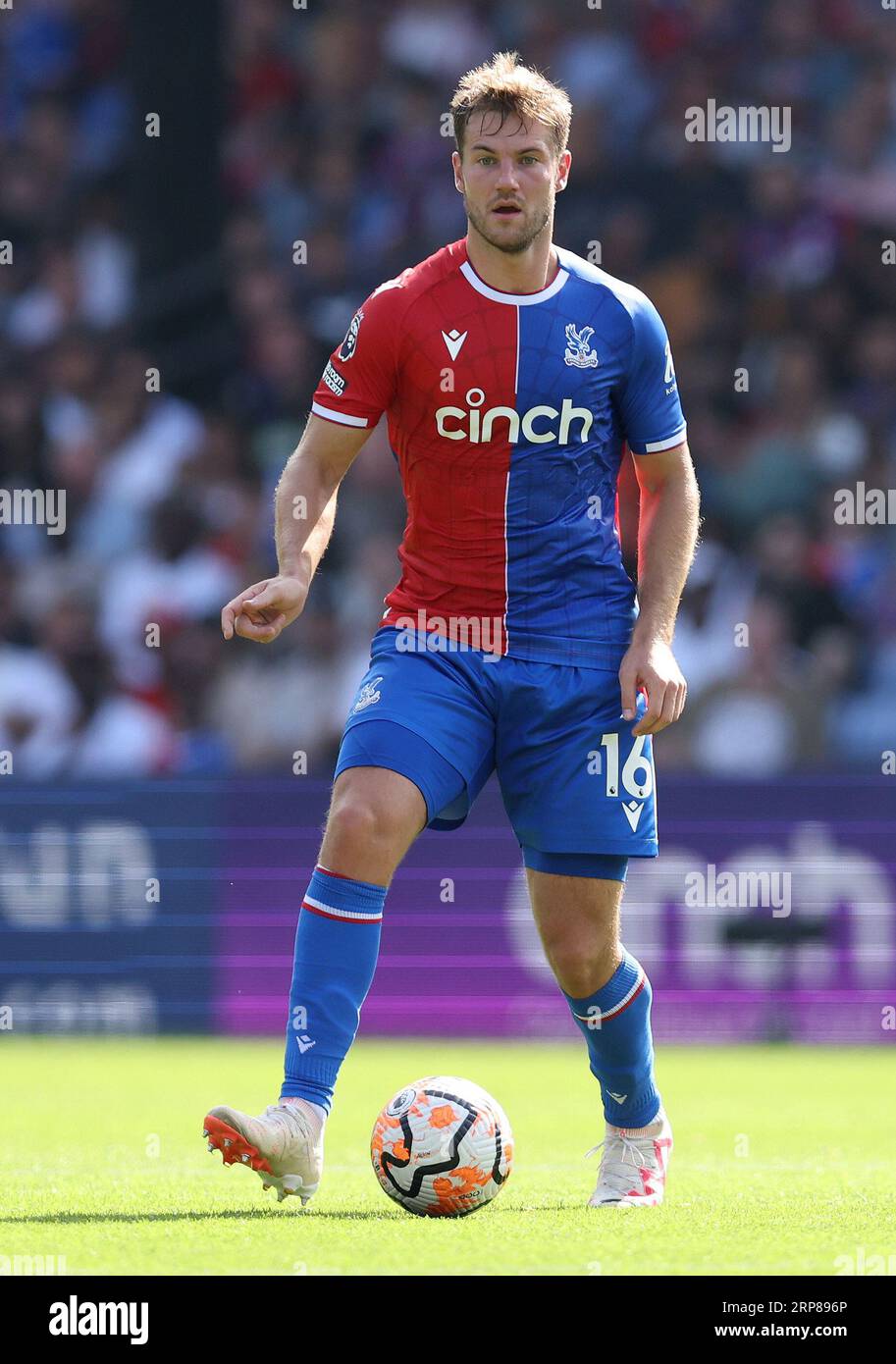 London, UK. 3rd Sep, 2023. Joachim Andersen of Crystal Palace during the Premier League match at ...