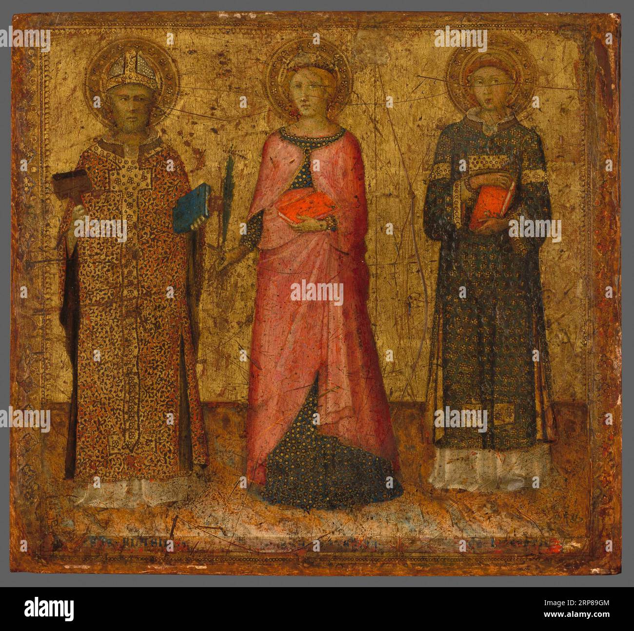 Saints Blaise, Catherine of Alexandria, and Lawrence by Naddo Ceccarelli Stock Photo - Alamy