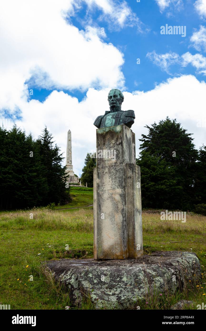 VENTAQUEMADA, COLOMBIA - AUGUST 2023. Monument to General Jose de la ...