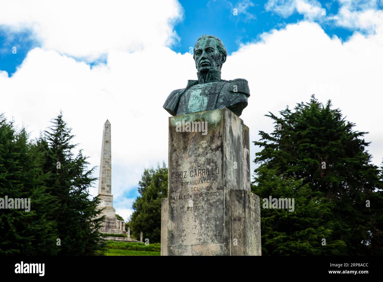 VENTAQUEMADA, COLOMBIA - AUGUST 2023. Monument to General Jose de la ...