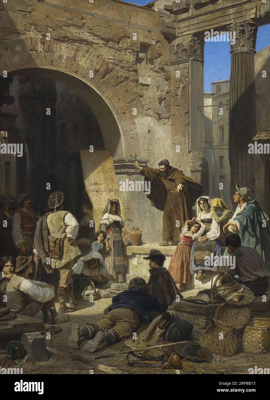 Capuchin Sermon in the Porticus Octaviae in Rome circa 1870 by ...