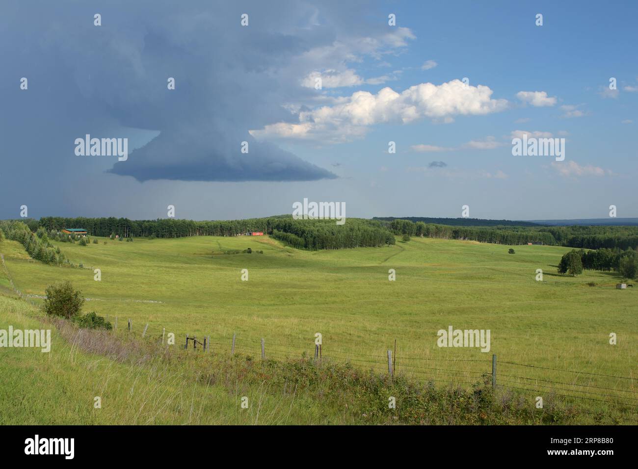 Dying mesocyclone storm system in Alberta, Canada Stock Photo - Alamy