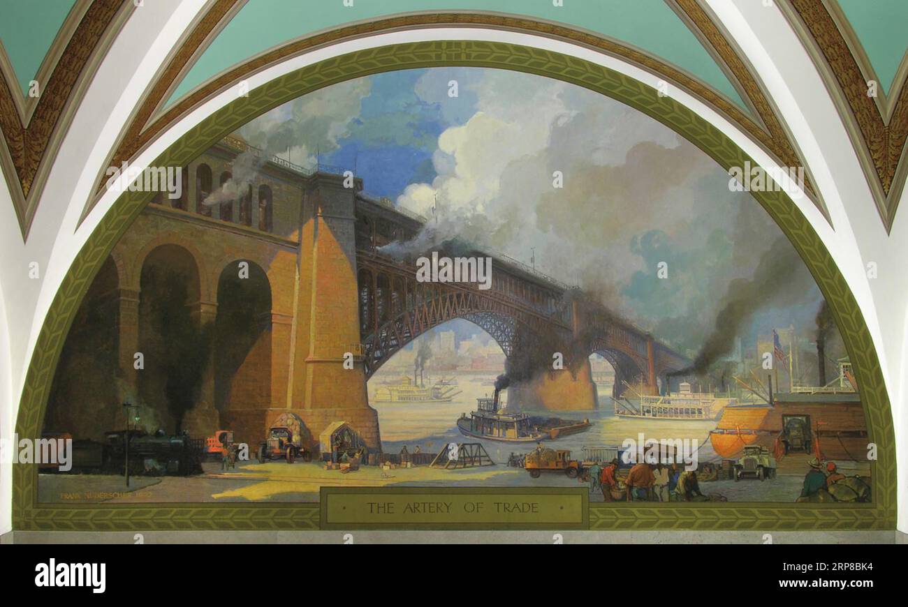 The Artery of Trade / The Great Crossing 1922 by Frank Nuderscher Stock ...