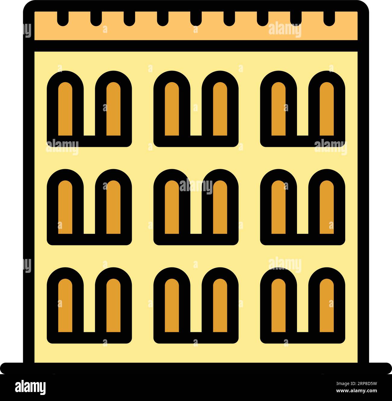 Cross Building Icon Outline Vector Pointer Landmark Pub Emblem Color