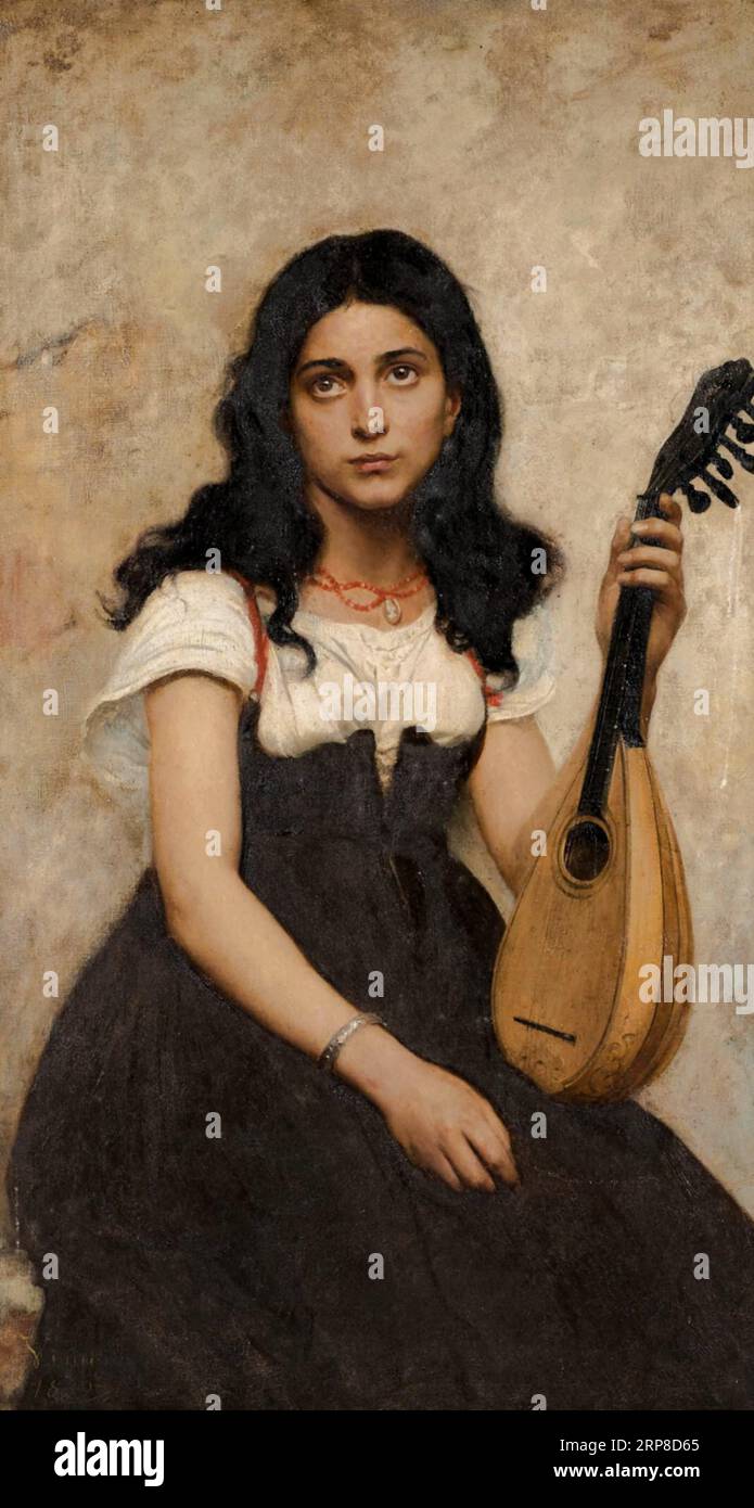 Woman with mandolin hi-res stock photography and images - Alamy