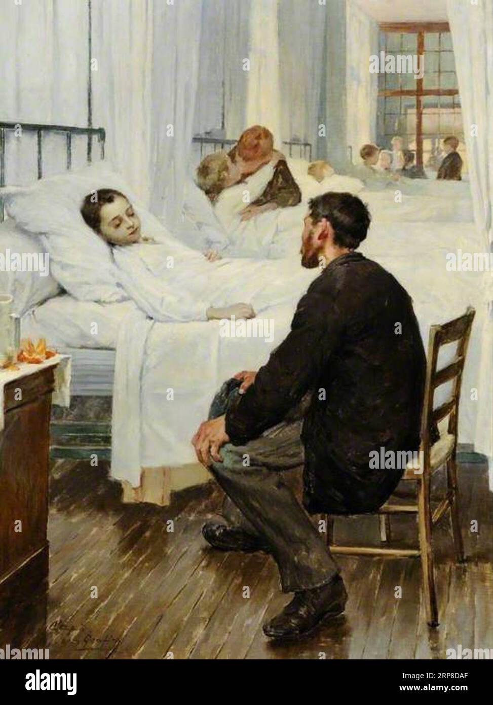 Visiting Day by Henri Jules Jean Geoffroy Stock Photo - Alamy