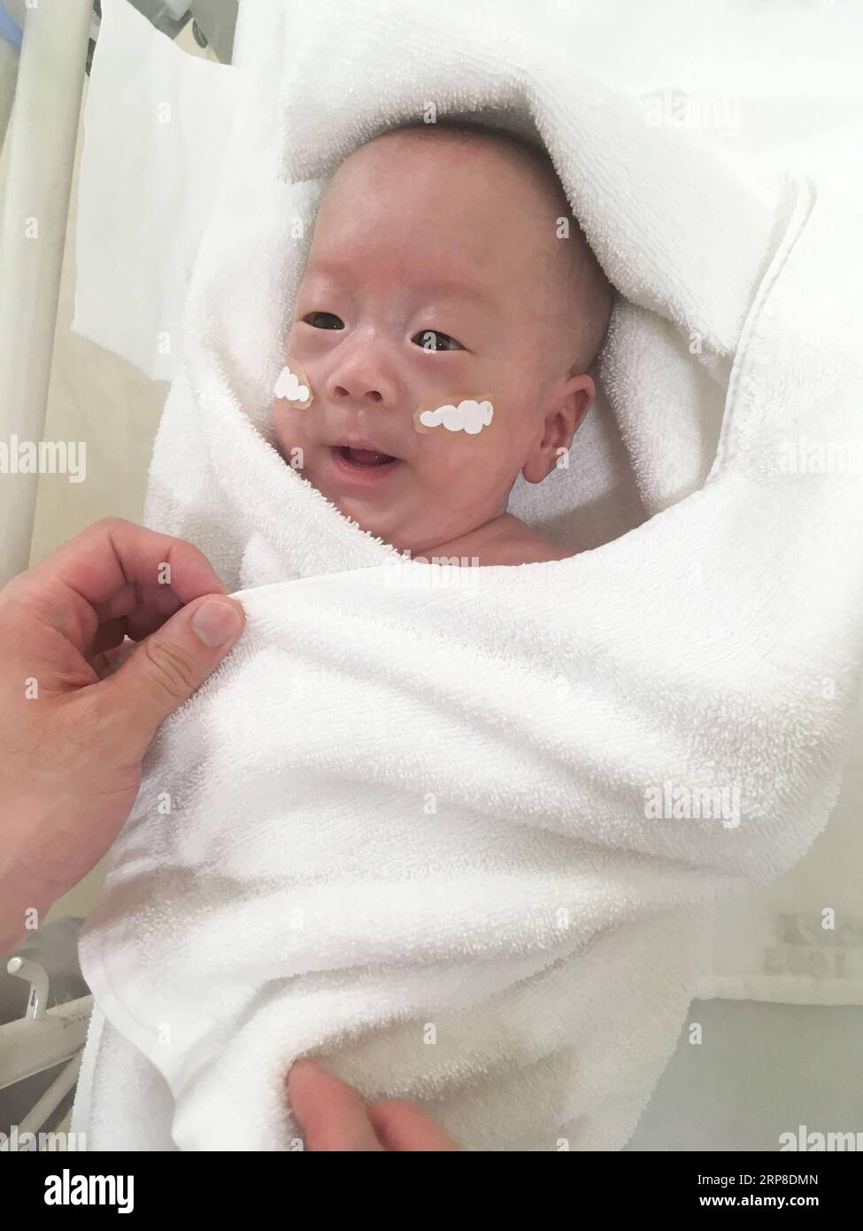 (190301) -- BEIJING, March 1, 2019 (Xinhua) -- A baby boy weighing 268 ...