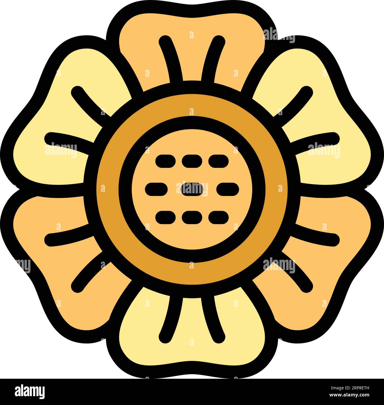 Tropical rafflesia icon outline vector. Flower plant. Floral jungle ...