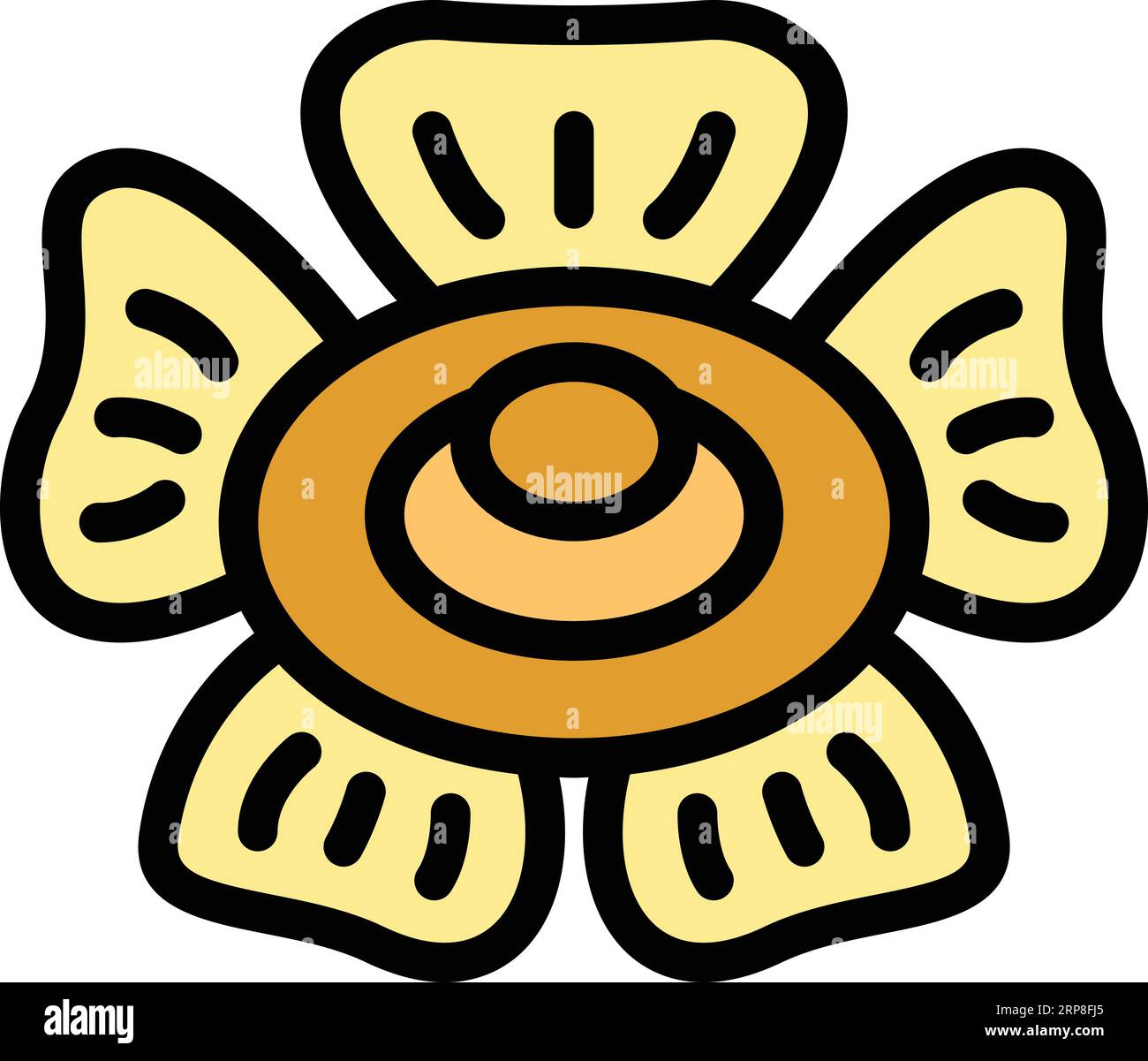 Rafflesia icon outline vector. Tropical flower. Plant corpse color flat ...