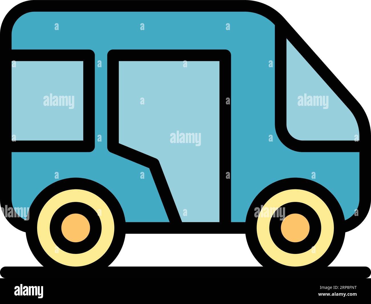 Asia trishaw icon outline vector. Old rickshaw. Indian bike color flat ...