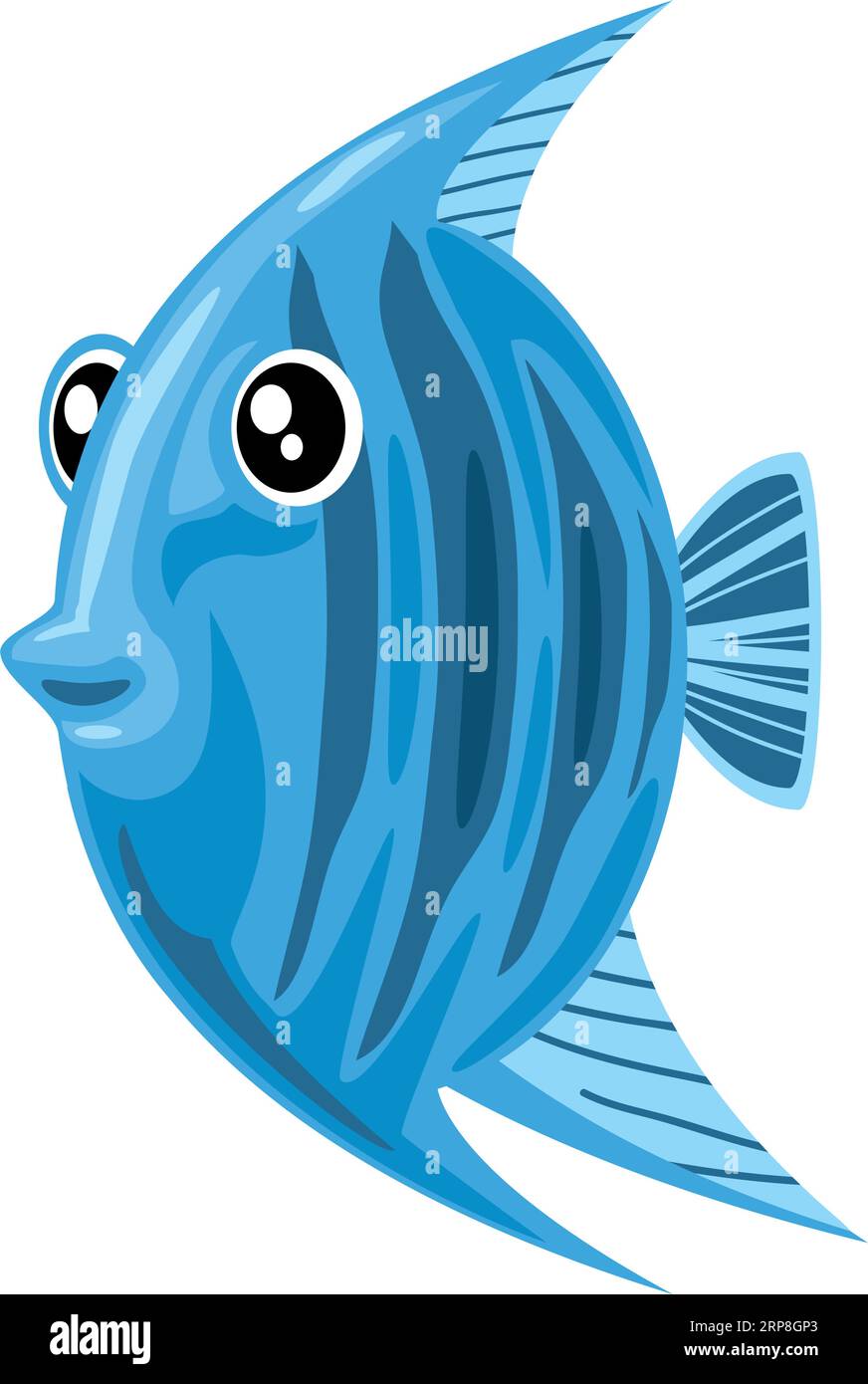 cute blue fish icon on white backgroound Stock Vector Image & Art - Alamy