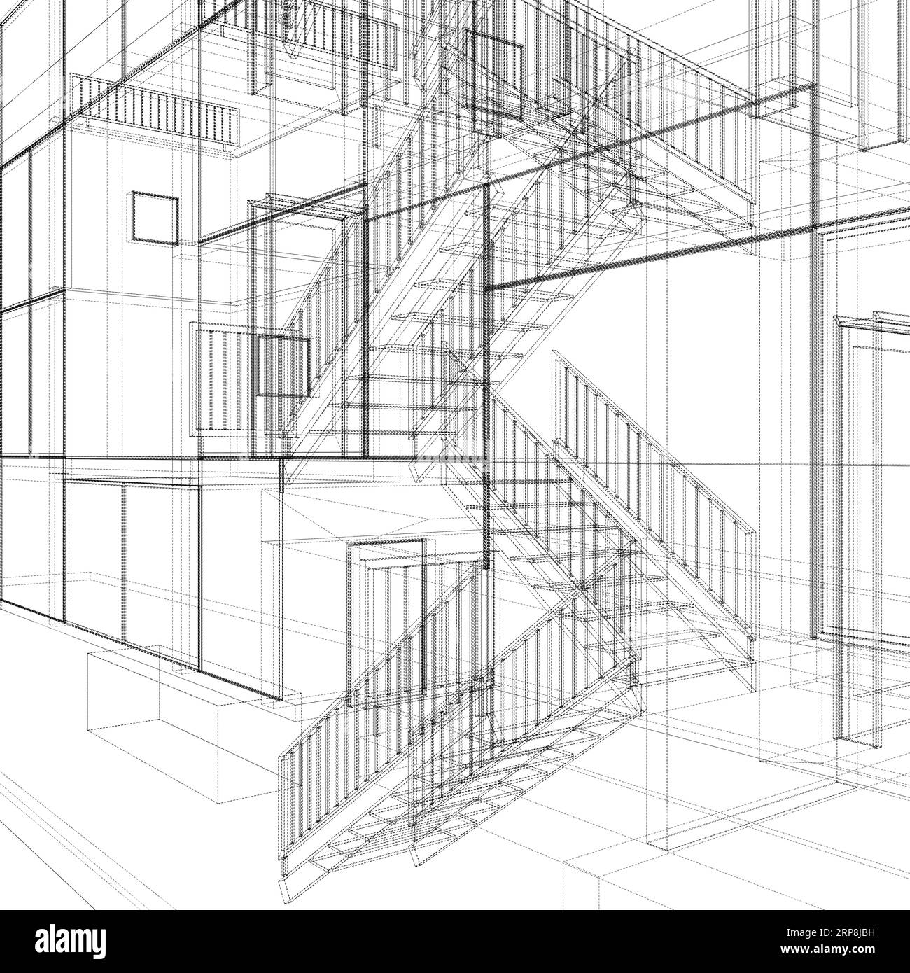 Abstract Staircase Vector. Modern Stairs. Illustration Isolated On ... Abstract Staircase Vector. Modern Stairs. Illustration Isolated On ...
