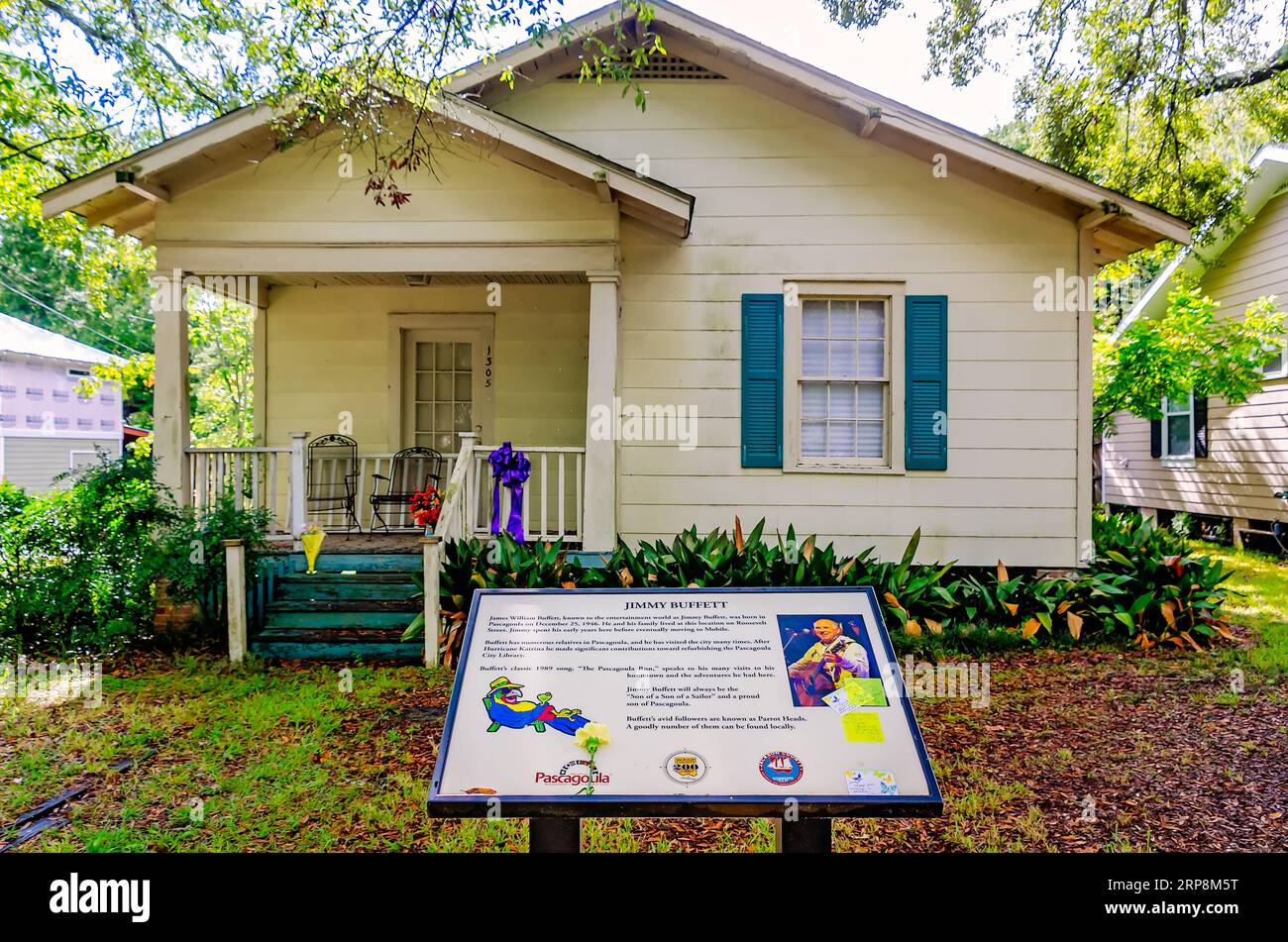 Jimmy Buffett’s childhood home is pictured, Sept. 2, 2023, in ...