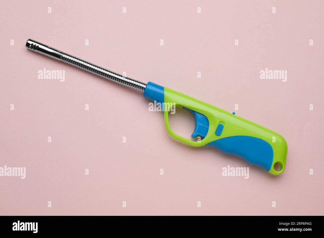 One gas lighter on beige background, top view Stock Photo - Alamy