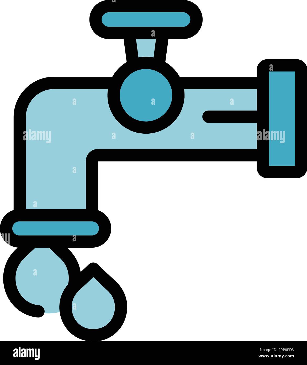 Water tap icon outline vector. Hostel facility. Modern bed color flat ...
