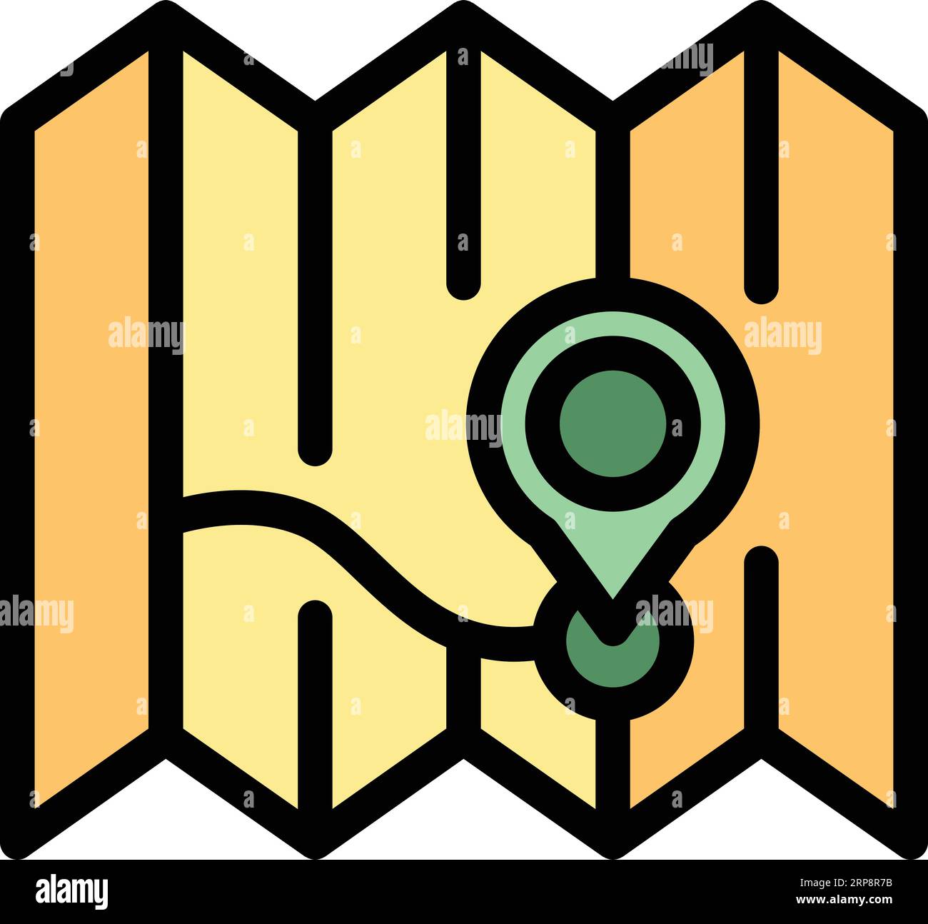 Map location icon outline vector. Modern facility. City organization ...