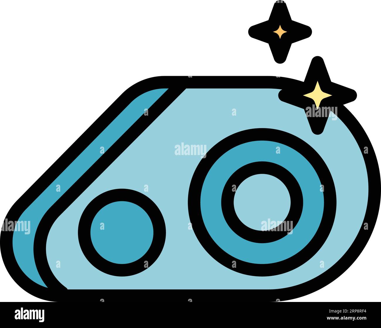 Clean head light icon outline vector. Auto washer. Cleaner foam color ...