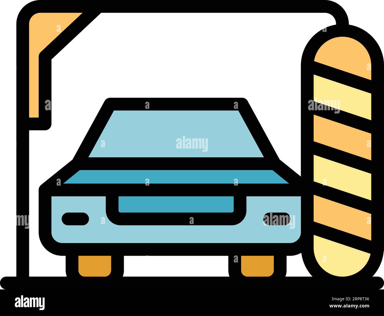 Car auto brush icon outline vector. Wash pressure. Clean foam color ...