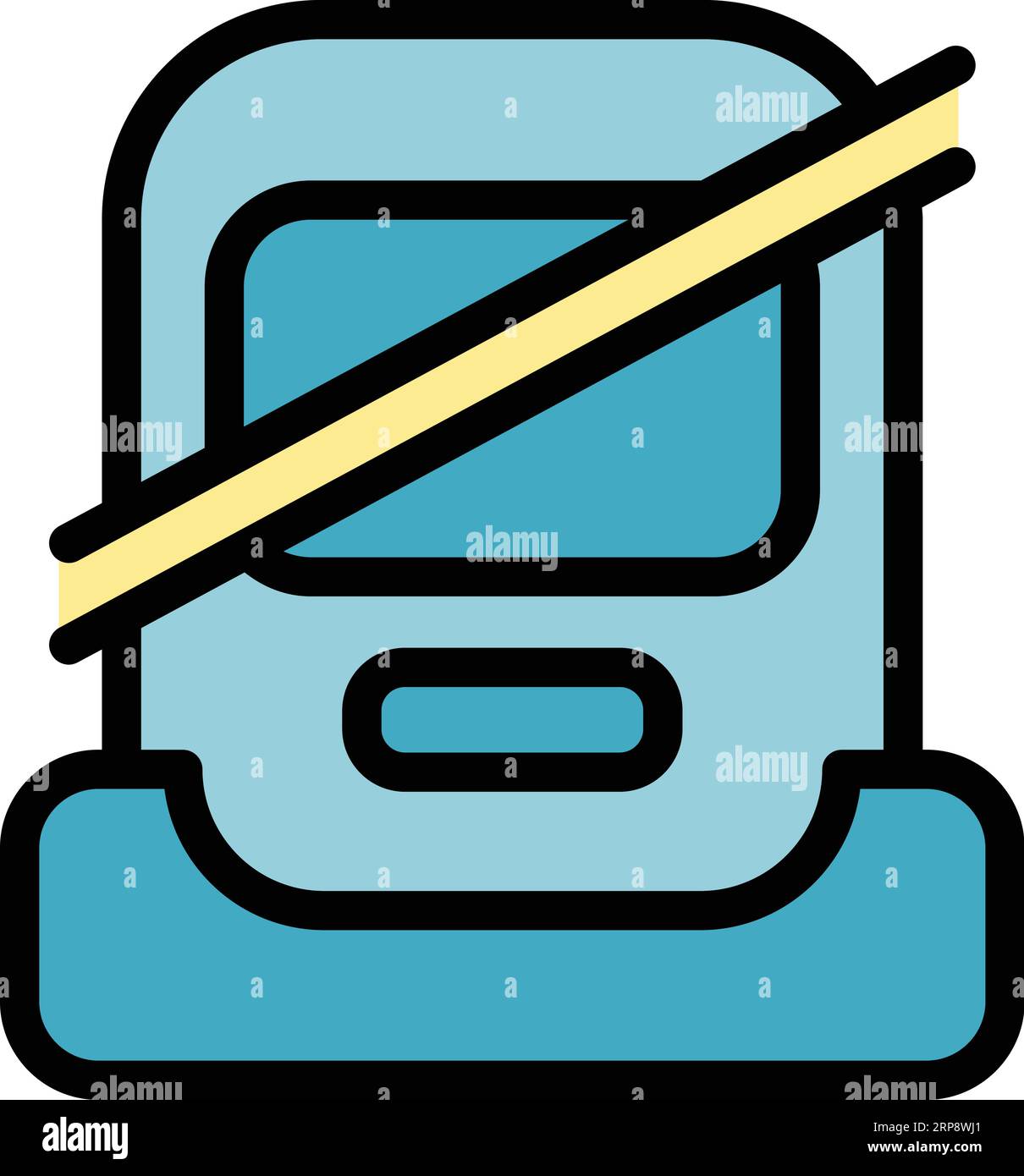 Kid belt lock icon outline vector. Safe drive. Road plane color flat ...