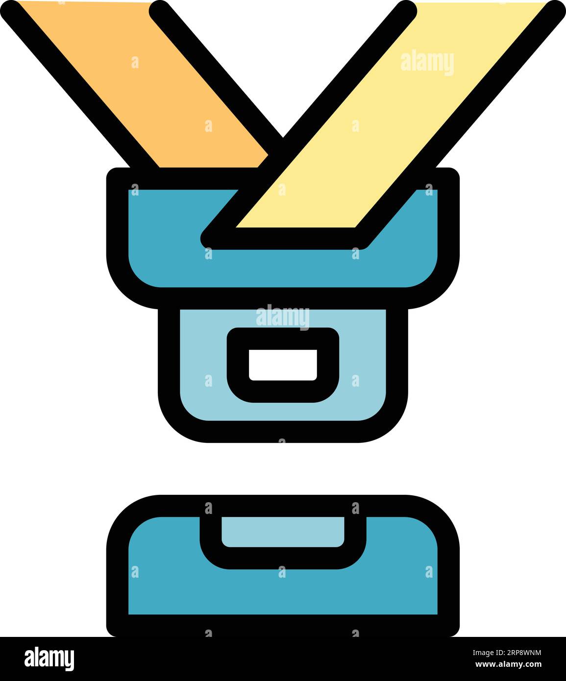 Drive safety icon outline vector. Car seat. Accident road color flat ...