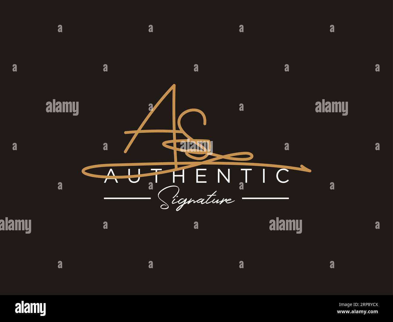 AS Signature Logo Template Vector Stock Vector Image & Art - Alamy