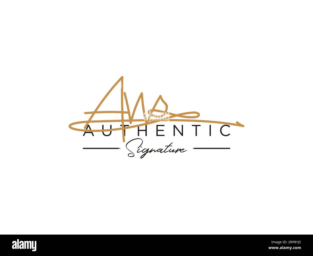 AW Signature Logo Template Vector Stock Vector Image & Art - Alamy