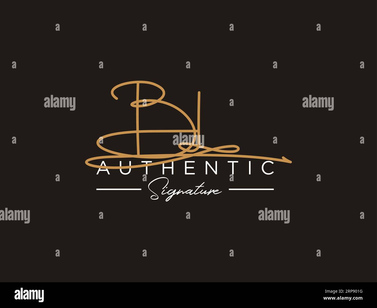 BL Signature Logo Template Vector Stock Vector Image & Art - Alamy