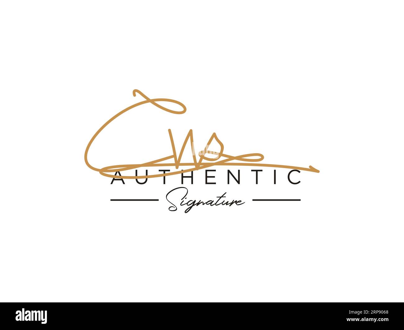 CW Signature Logo Template Vector Stock Vector Image & Art - Alamy